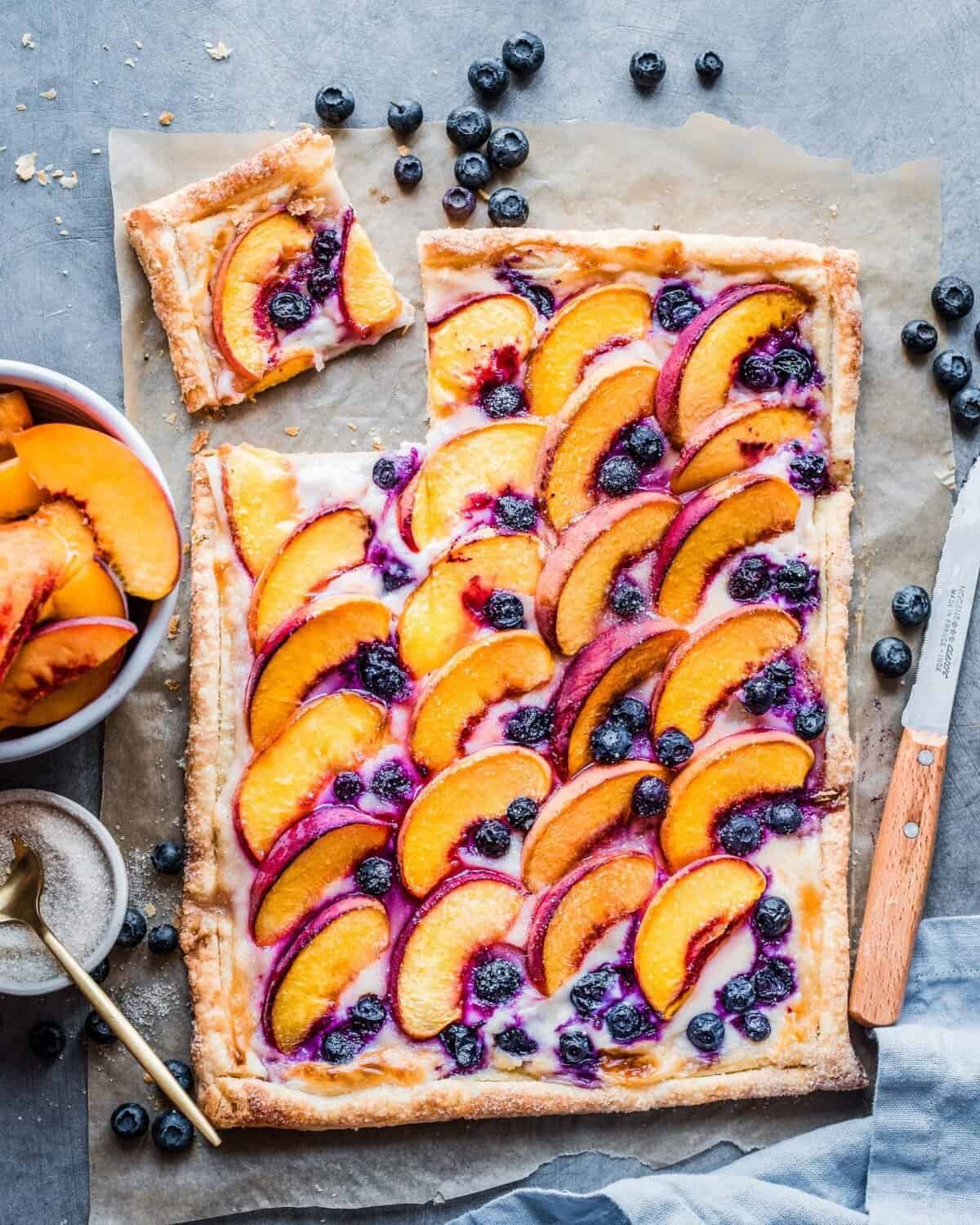 Peaches And Cream Puff Pastry Tart Rainbow Plant Life Peaches And Cream Puff Pastry Tart Rainbow Plant Life