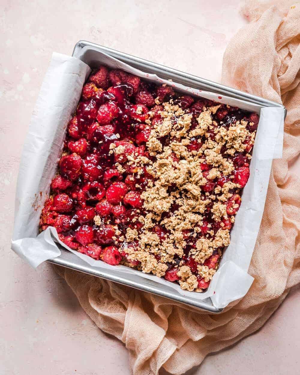 Vegan Raspberry Crumble Bars - Rainbow Plant Life