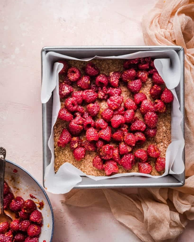 Vegan Raspberry Crumble Bars - Rainbow Plant Life