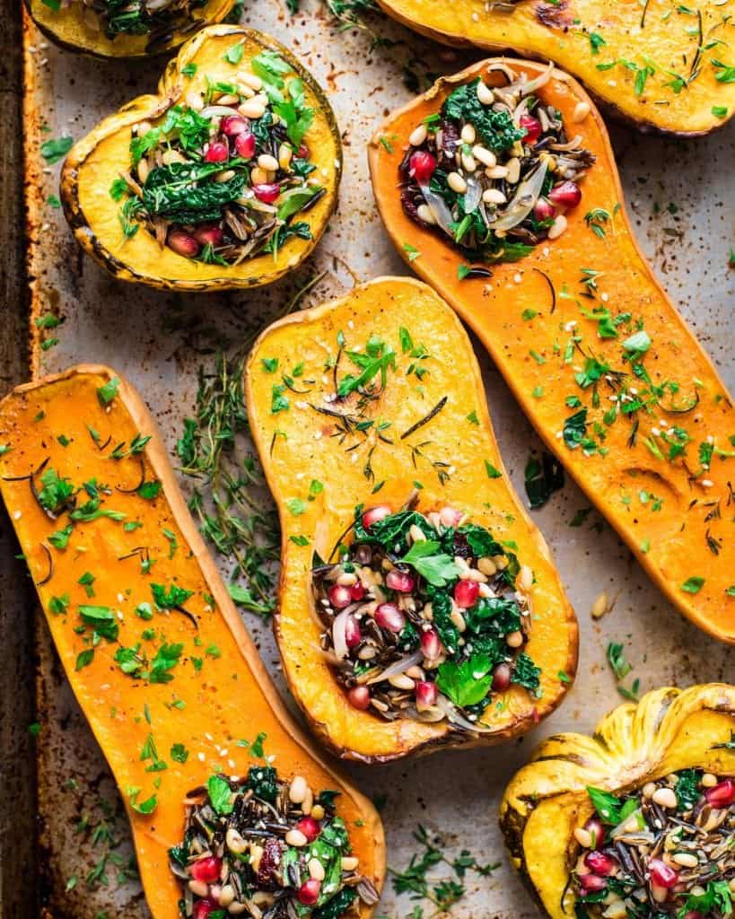 Wild Rice Stuffed Squash - Rainbow Plant Life