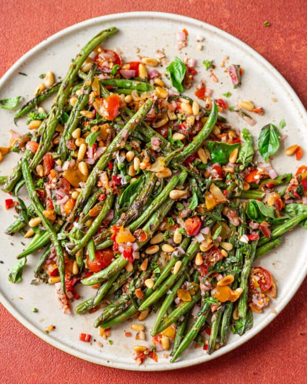 Charred Green Beans with Herby Lemon Salsa - Rainbow Plant Life
