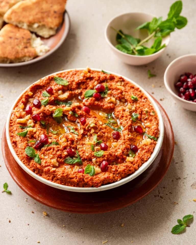 Muhammara (Roasted Red Pepper Dip) - Rainbow Plant Life