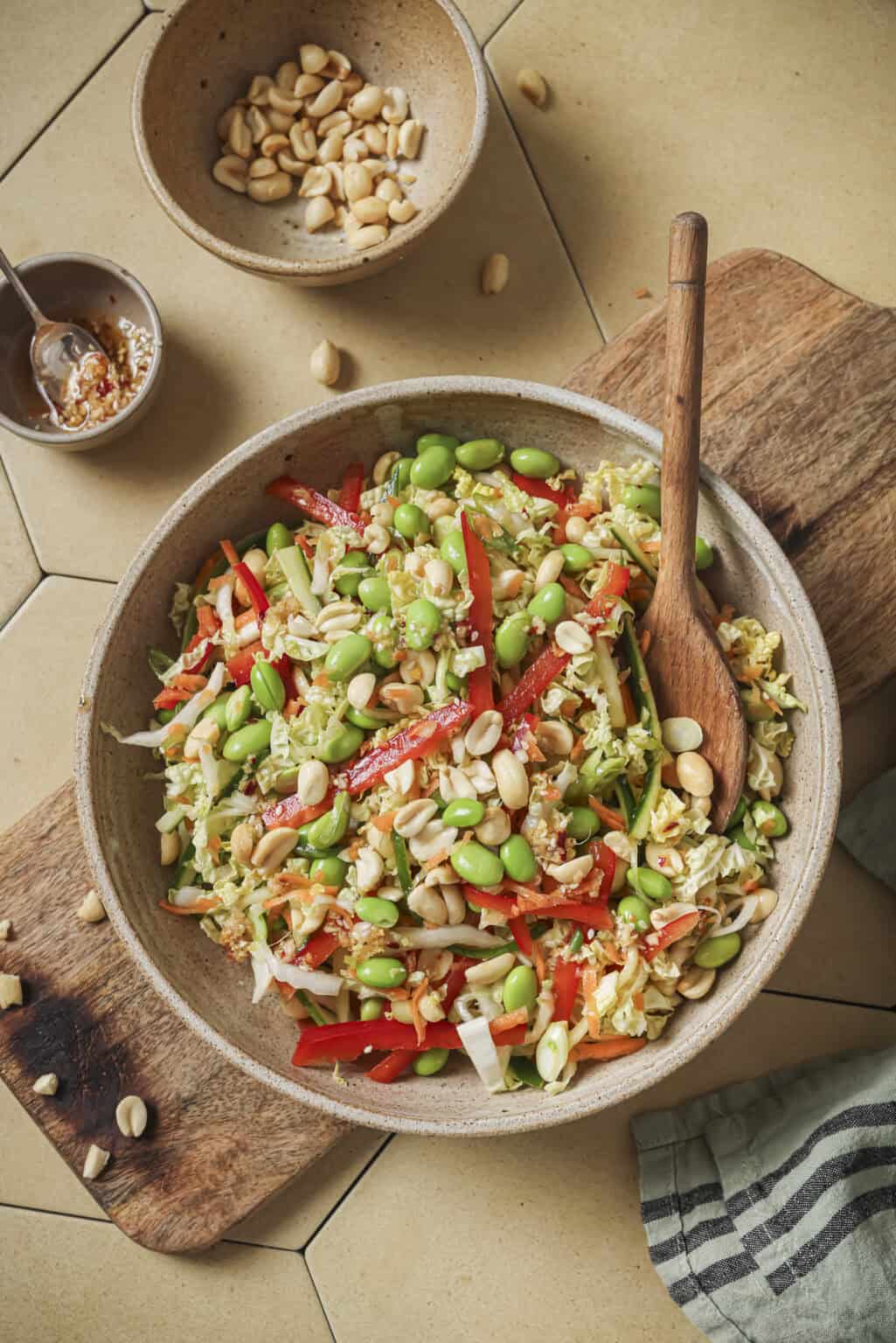 Napa Cabbage Salad with Sesame Dressing - Rainbow Plant Life